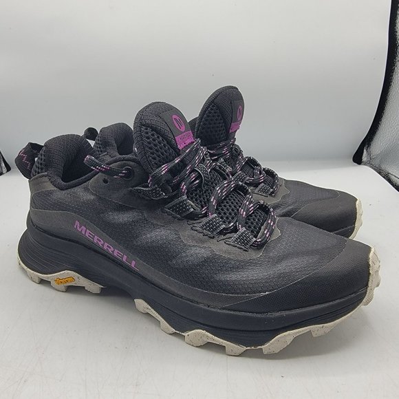 Merrell | Shoes | Merrell Womens 5 Moab Speed Black Vibram Sole Trail ...